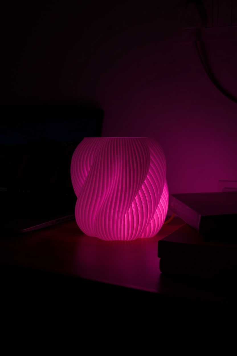 Spiral Modern Decorative Table Lamp with Tripod Stand | Soft Ambient N ...